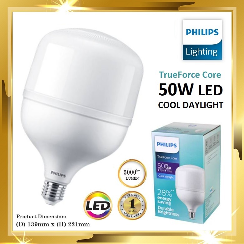 PHILIPS TrueForce Core LED Bulb E27 25W / 30w / 50w (For High Bay Replacement) / Mentol LED ...
