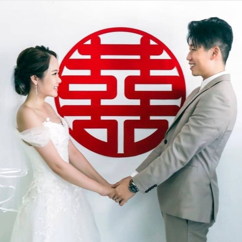 Xi Word Wedding GDL Simple Big Small Round Circle 70cm 50cm 20cm 5cm ...