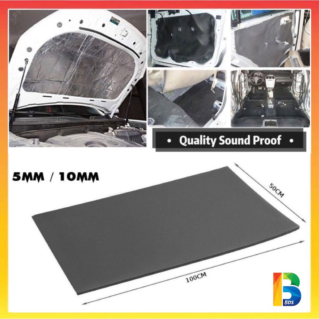 SOUND PROOF 100x50cm Insulation Heat Shield Foam Car Noise Reducer Mat ...