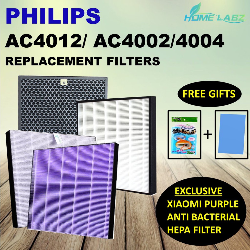 Philips AC4012 AC4002 AC4004 Air Purifier Compatible filters (FREE ANTI ...