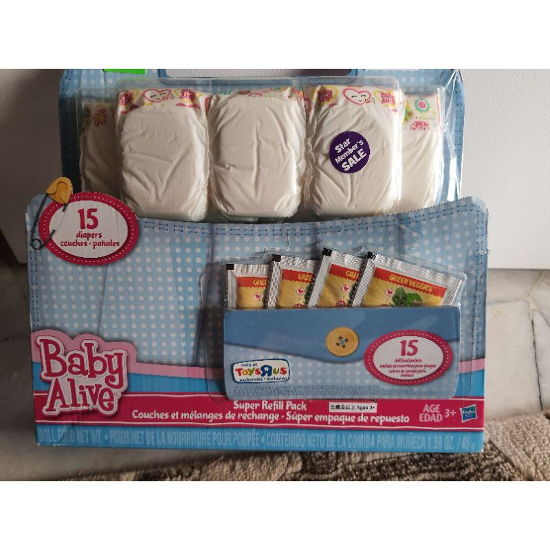 Baby Alive Doll food and Diapers Super Refill Pack | Shopee Singapore