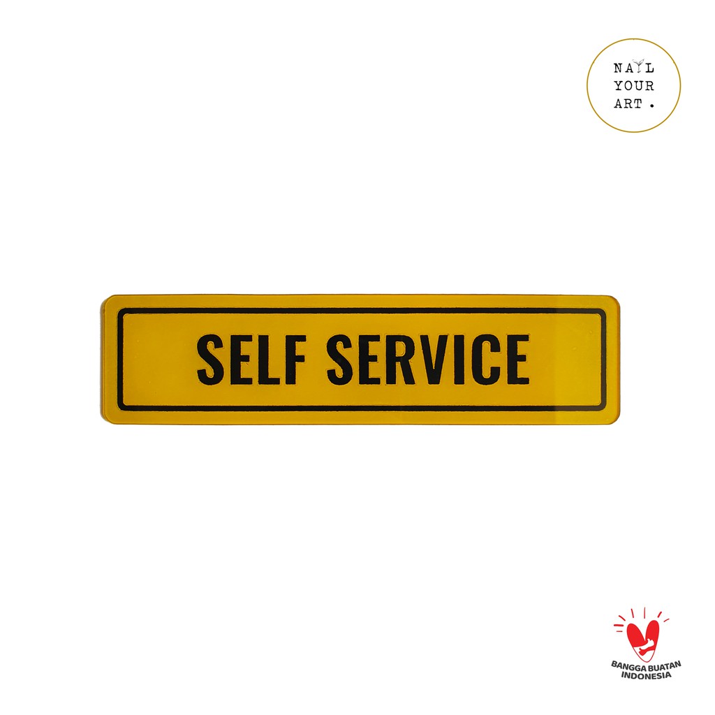 Acrylic SIGN - YELLOW SELF SERVICE - Cafe/Restaurant Signage | Shopee ...