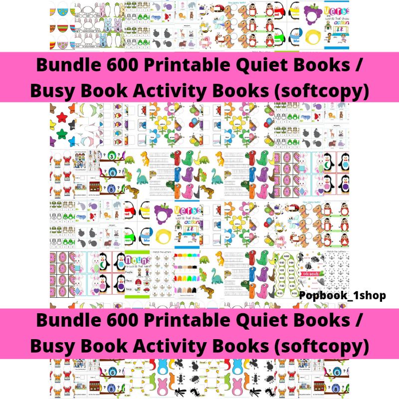 Bundle 600 Printable Quiet Books / Busy Book Activity Books (softcopy ...