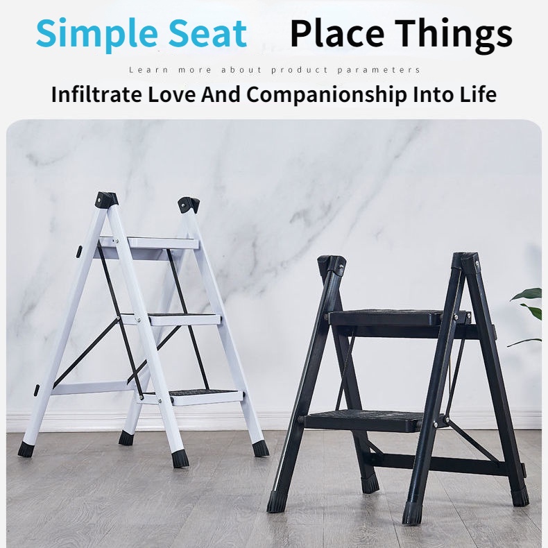 YOUNAL Foldable Ladder Step 2 3 4 Step Ladder 150kg Bearing Capacity ...