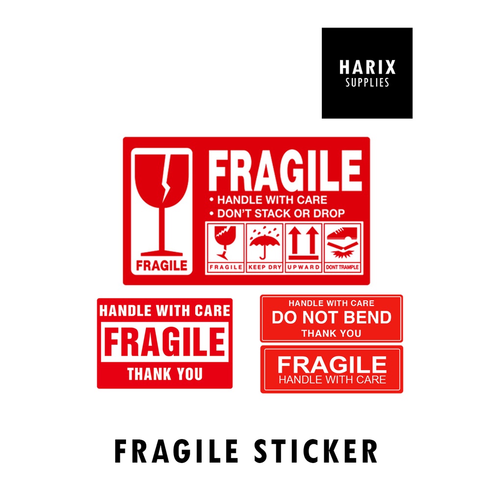 Fragile Sticker Warning Tape Cargo Label Do Not Bend Handle with Care ...