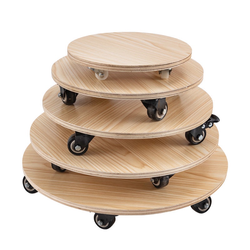 Solid Wood Flower Pot Tray Base Flower Disk with Cushion Bracket ...