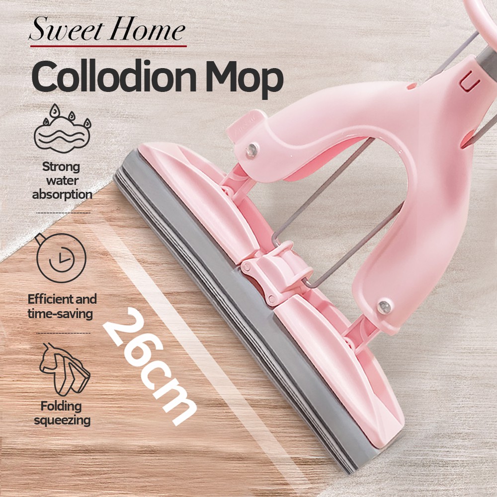 Quick dry PVA sponge floor mop foldable collodion mop strong water ...
