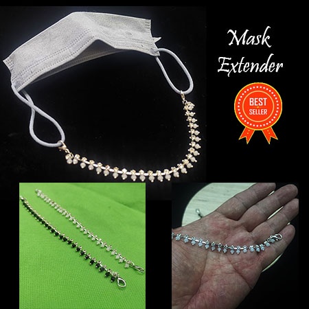mask entender/Mask Chain for Hijab/diamond mask extender/Mask Extension ...