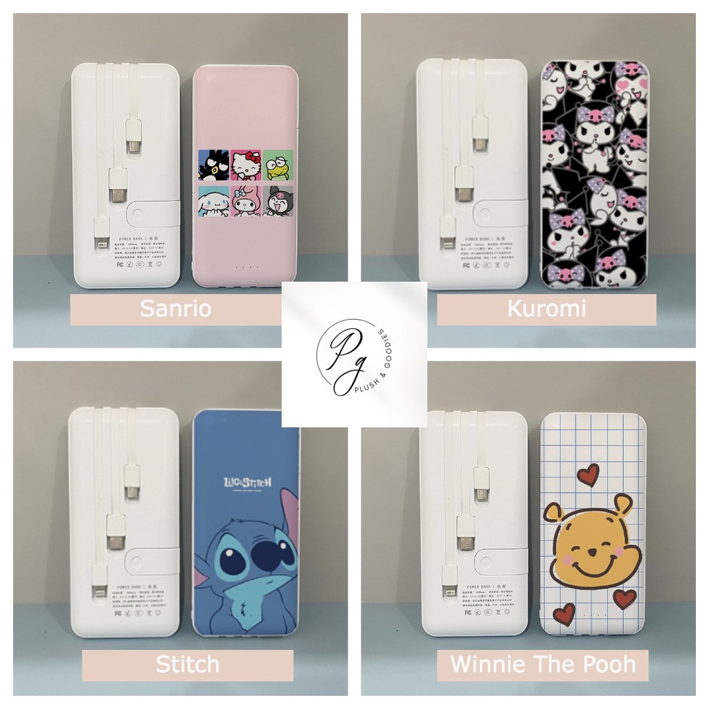 *SG STOCK* 3 in 1 Sanrio Cute Cartoon 10,000 mAh PowerBank with LED ...