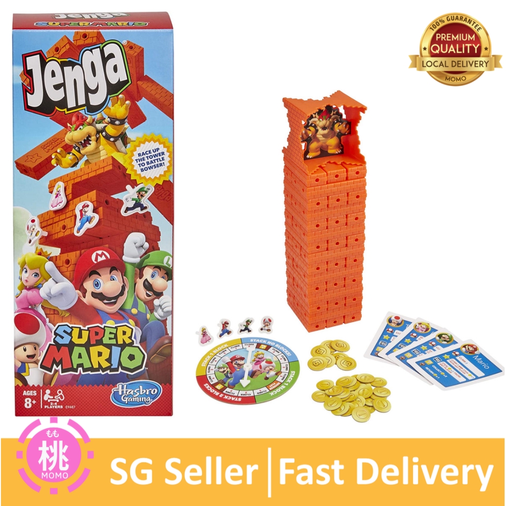 Jenga Super Mario Edition Game, Block Stacking Tower Game for Super ...