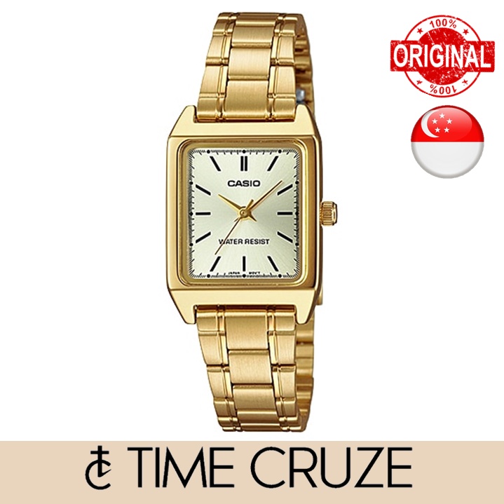 [Time Cruze] Casio LTP-V007 Gold Tone Stainless Steel Women Watch LTP-V007G-9EUDF LTP-V007G-9E ...