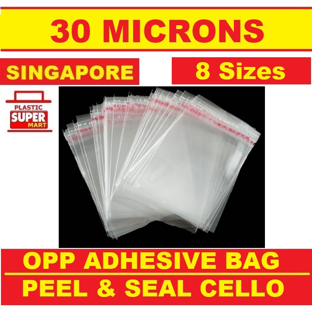 30Micron【100PCS】Clear OPP Self Adhesive Peel Seal Bag Sleeves Poly ...