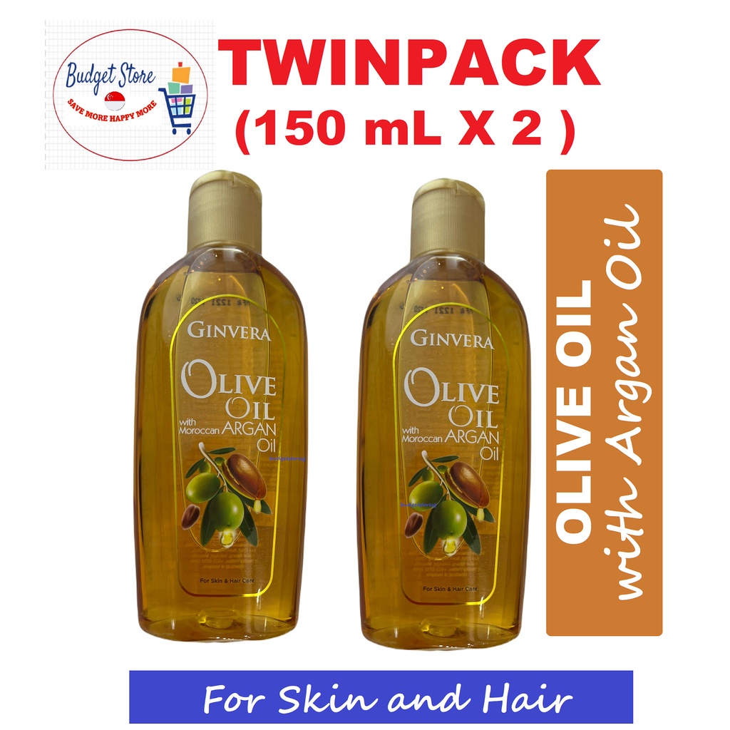 Ginvera Olive Oil with Moroccan Argan Oil for Skin and Hair - 150 mL x ...