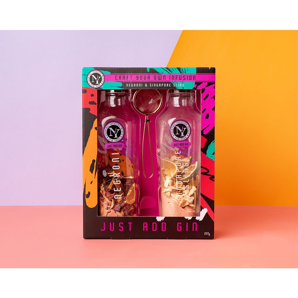 NY Cocktail Infusion Mixer - Twin Pack Gin (Negroni & Singapore Sling ...