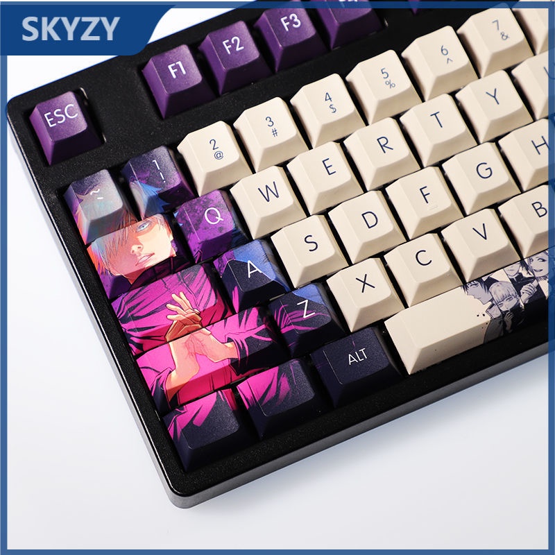 Jujutsu Kaisen keycap Cherry Profile Gojo Satoru theme Anime PBT Dye ...