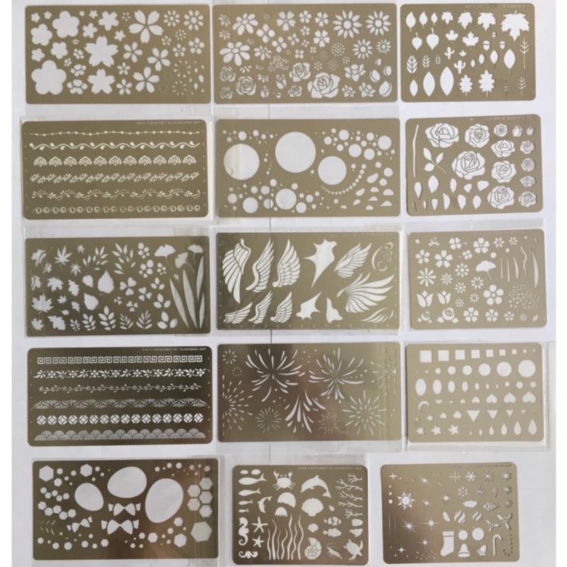 Art Stencils/ Pastel Art Stencils/ Stainless steel/ Assorted designs ...