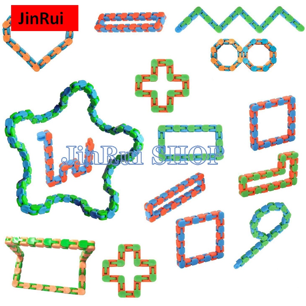 24 Links Wacky Tracks Snap E Click Toys / Fidget Toy Stress Relief ...