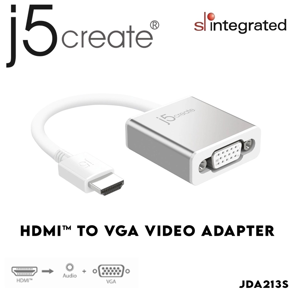 J5Create JDA213S HDMI to VGA Video Adapter ( JDA 213S ) | Shopee Singapore