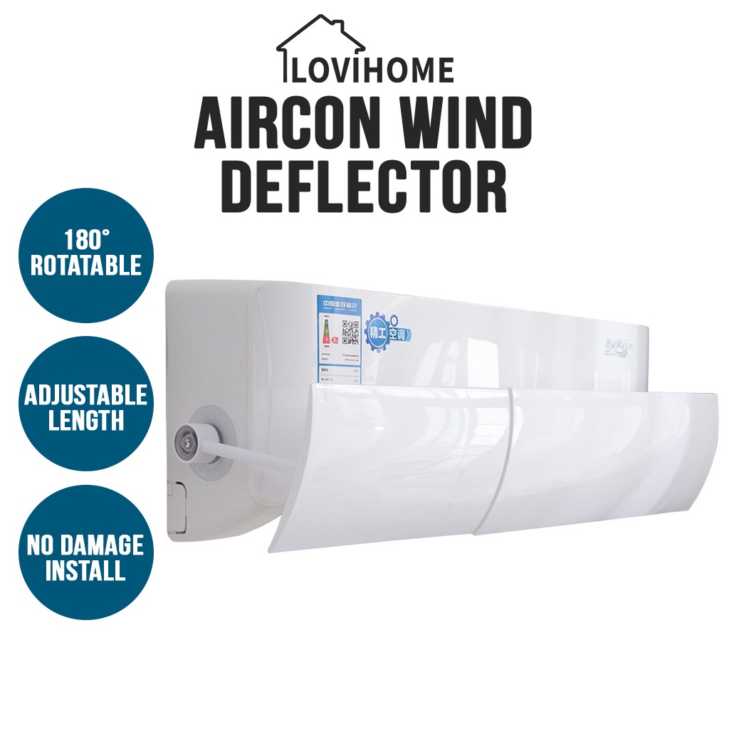 SG Aircon Wind Deflector - Retractable Air Conditioner Shield Anti ...
