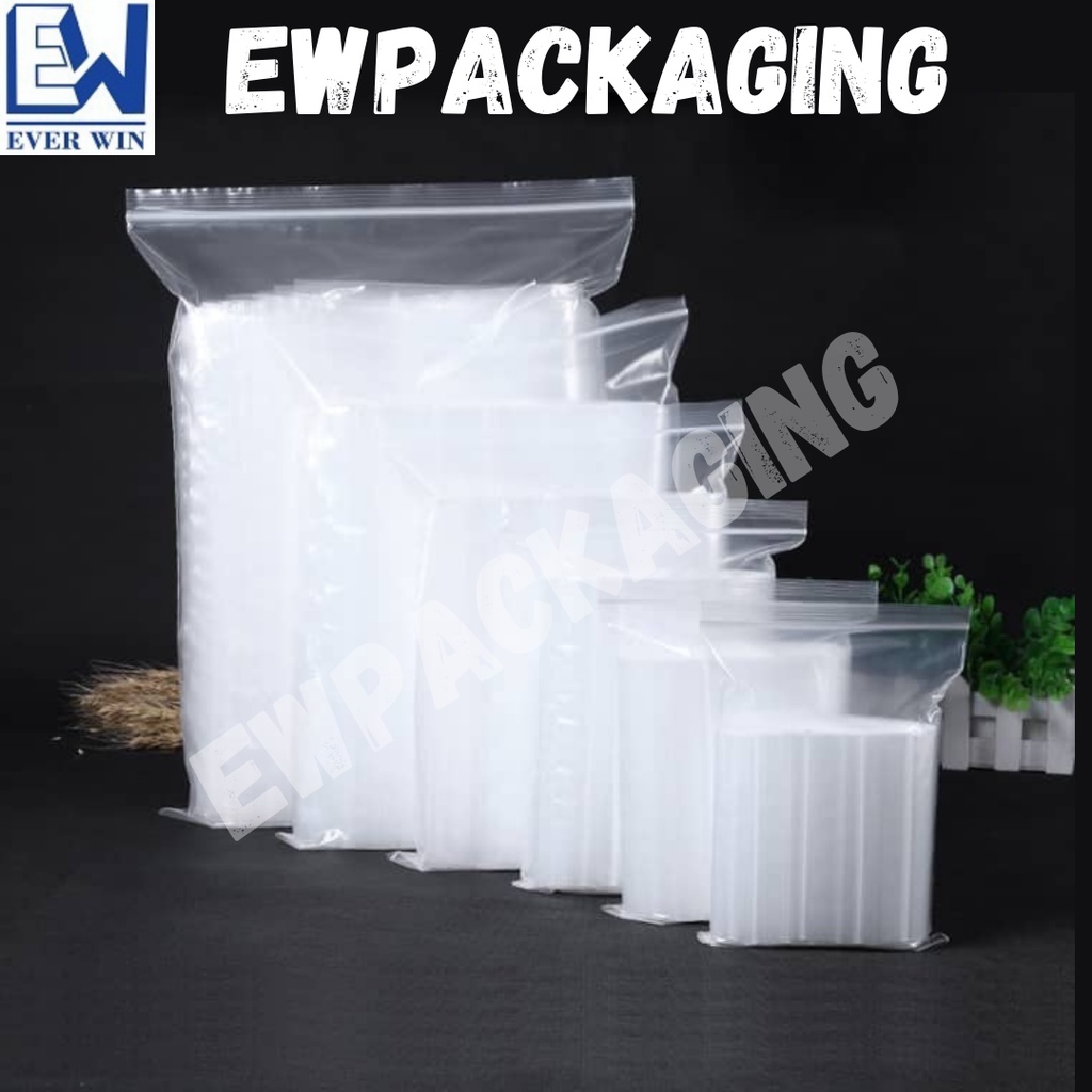 [100PCS] Large Size Zipper Bag/Clear Transparent Zipper Bag/Ziplock ...