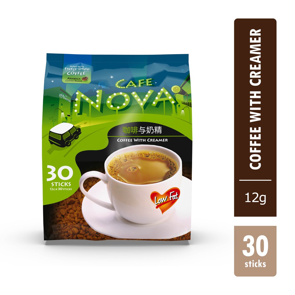 Cafe Nova 2In1 White Coffee,30 Sticks X 12G | Shopee Singapore