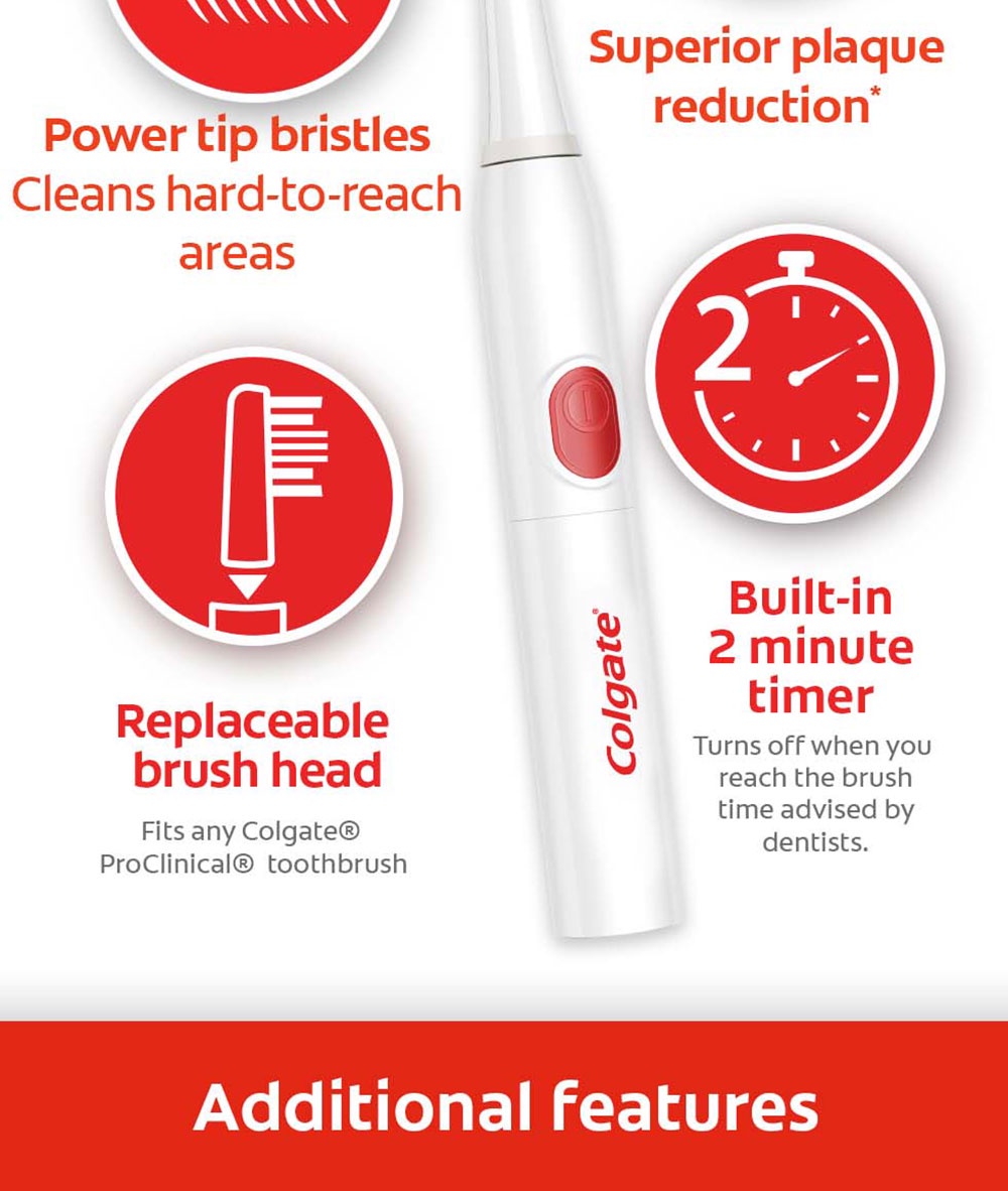 Colgate Proclinical B150 Electric Toothbrush Refill Valuepack 2s [White ...