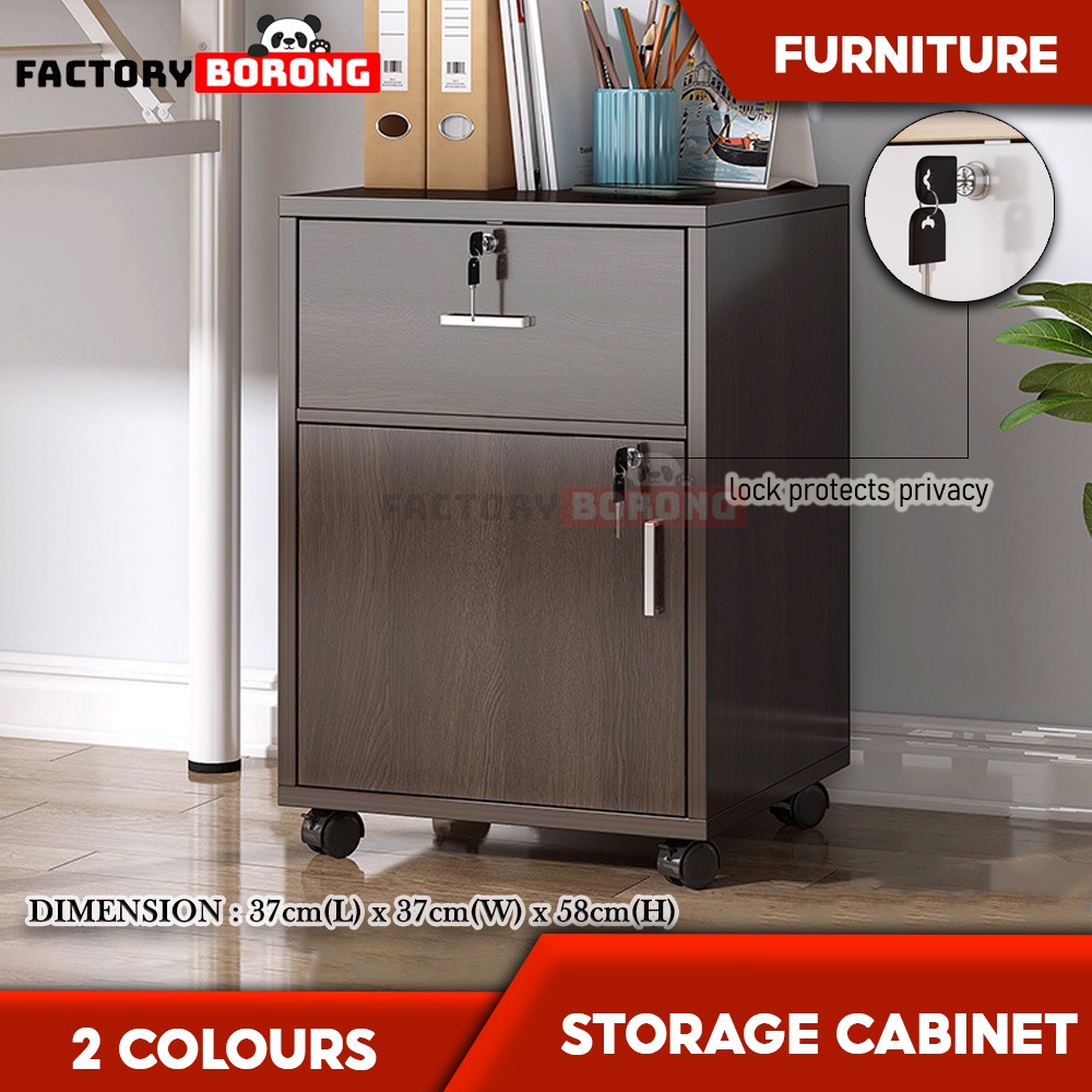 FB DG0018 Office Mobile Pedestal File Cabinet with Wheels Drawers with ...