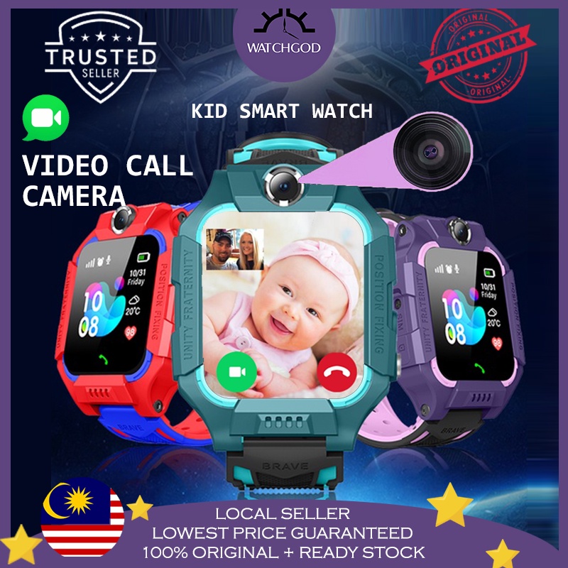 Q12 Q19 Kid Smartwatch Video Camera Call Jam Pintar Kanak AntiLost Kids ...