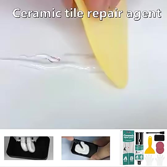 ღ Ceramic Repair Paste Tub Tile Shower Porcelain Repair Kit For Crack ...