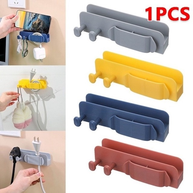 NEW 3 IN 1 Multi Purpose Punch-free Wall Storage Organization Hook ...