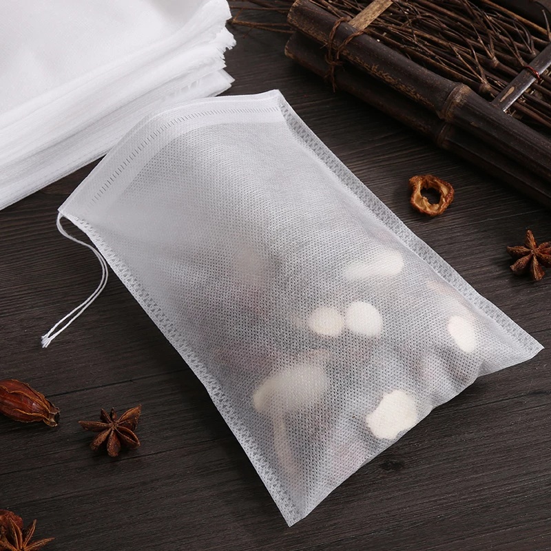 50 Pcs Disposa ble Filter Bags For Tea Inf user Food Grade Non-woven ...