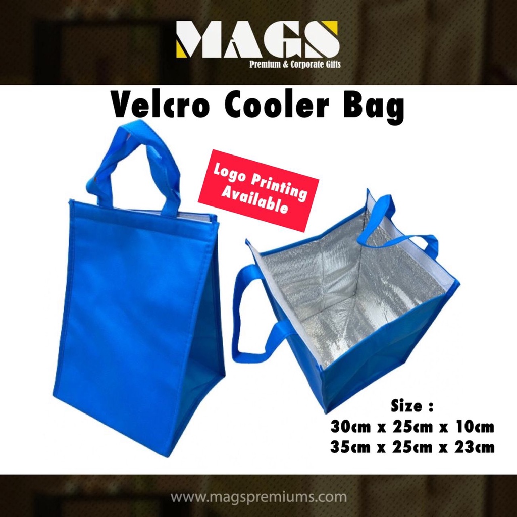 Food Delivery Bag with velcro cooler bag Insulated Bag (CBVEL_01 ...