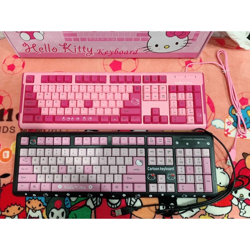 Hello Kitty Wired Keyboard USB Girl Cute Cartoon Keyboard | Shopee ...