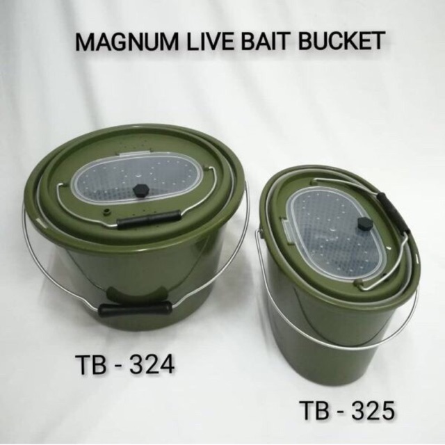 Magnum Live Bait Bucket / Live Shrimp Container / 虾桶 Shrimp Tong ...