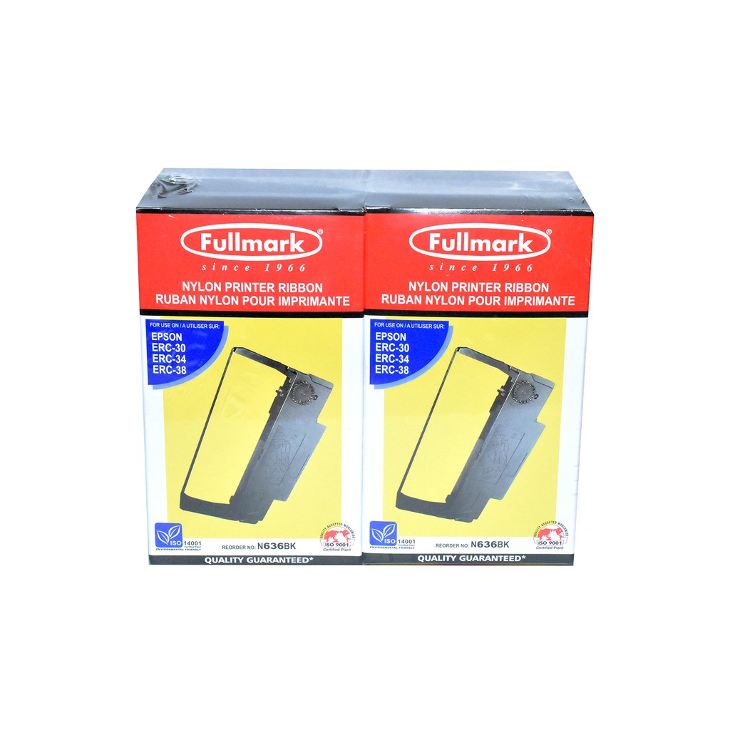 Fullmark N636BK Nylon Printer Ribbon compatible for Epson ERC 30/34/38 ...
