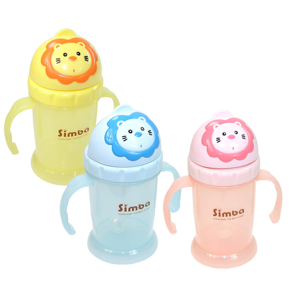 Simba Little Lion King Sliding Lid Lohas Cup 240ML, Automatic Straw 360 ...