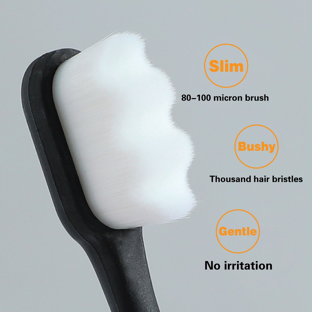 Micro-Nano Toothbrush Anti Bacteria || Ultra-fine Soft Bristle Eco ...
