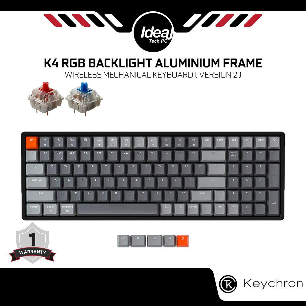 Keychron K4 Wireless | Bluetooth | USB Wired | RGB Backlight Aluminum ...