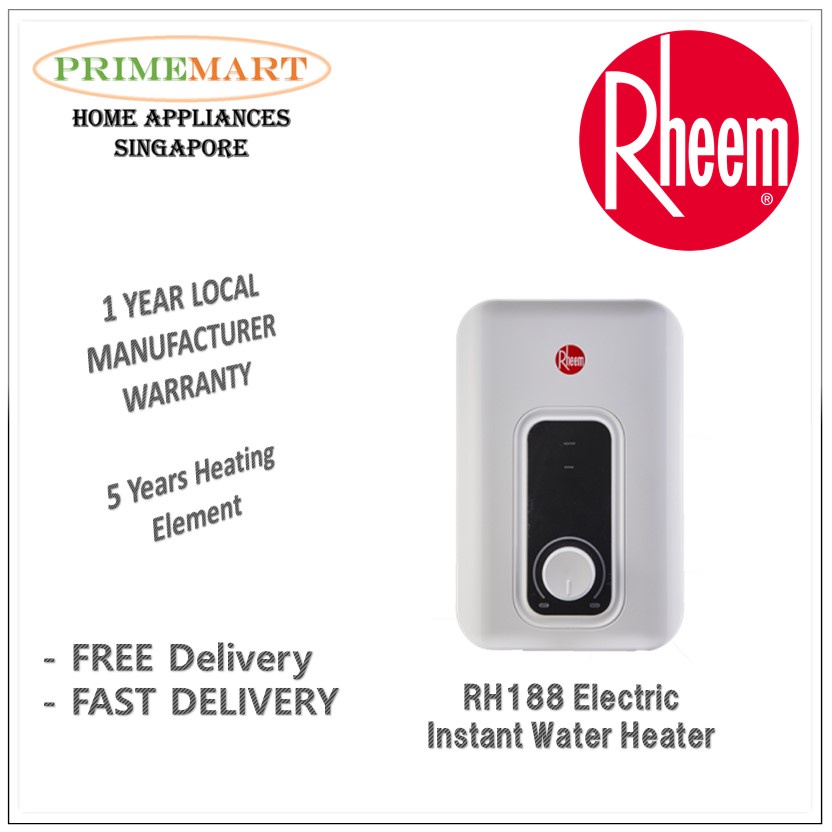 Rheem RH188 Electric Instant Water Heater + 1 Year Local Manufacturer ...