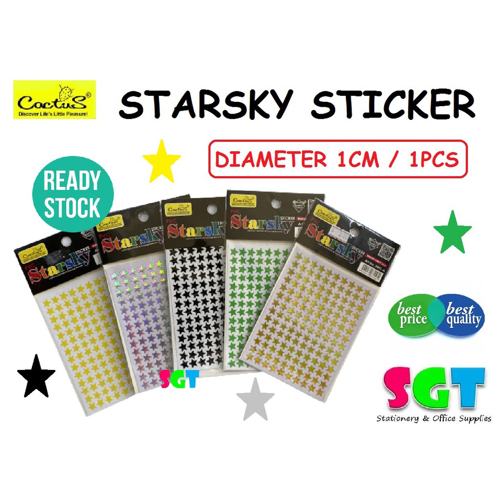 PVC Starsky Sticker / Sticker Bintang ( 10mm) | Shopee Singapore