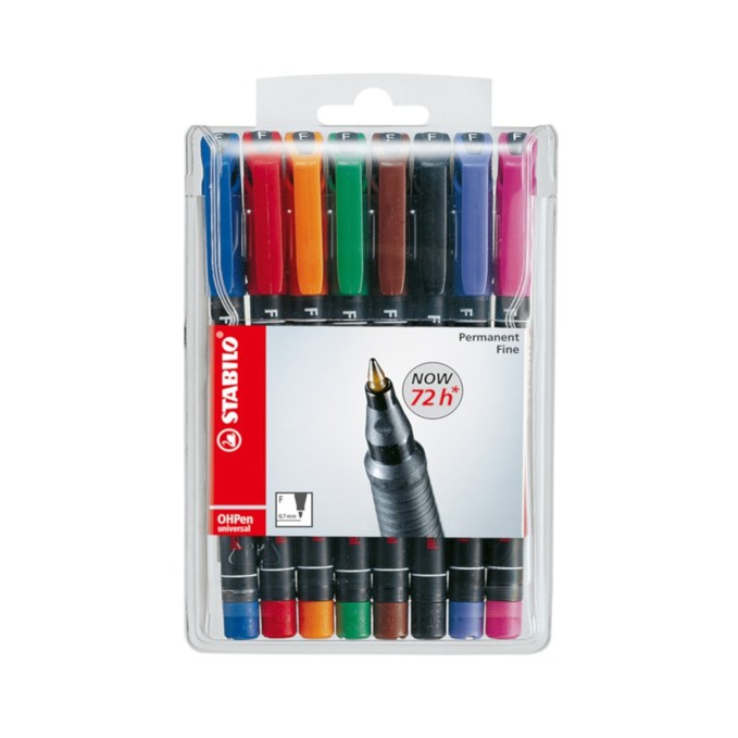 Stabilo OHPen Permanent Marker Fine Tip (Pkt/8) | Shopee Singapore