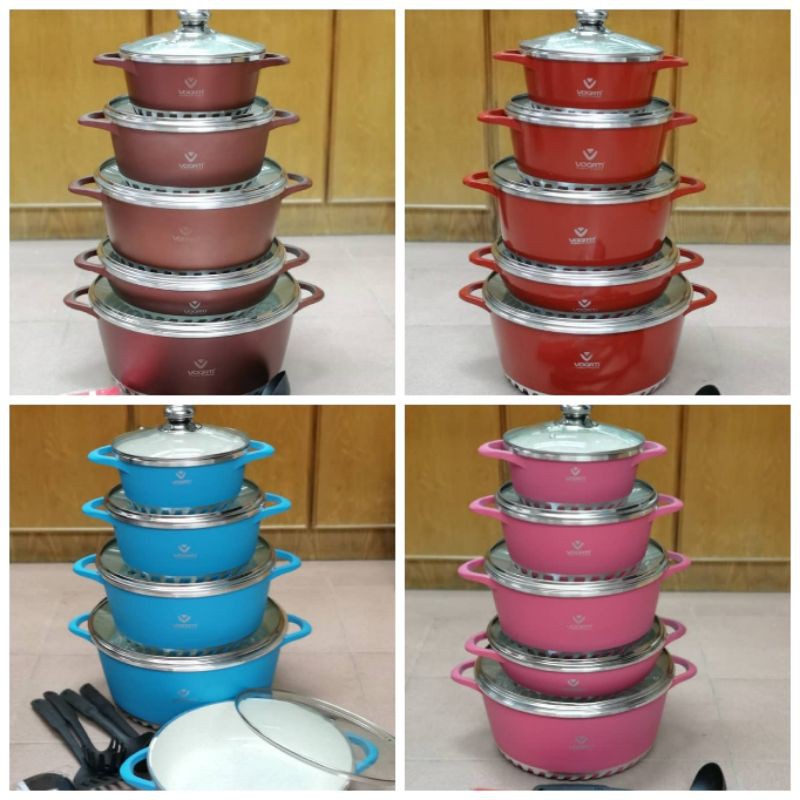 VOGATI SET COOKWARE PERIUK (17 pcs) | Shopee Singapore