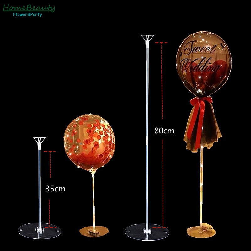 1 set transparent balloon table floating bobo plastic balloon table ...