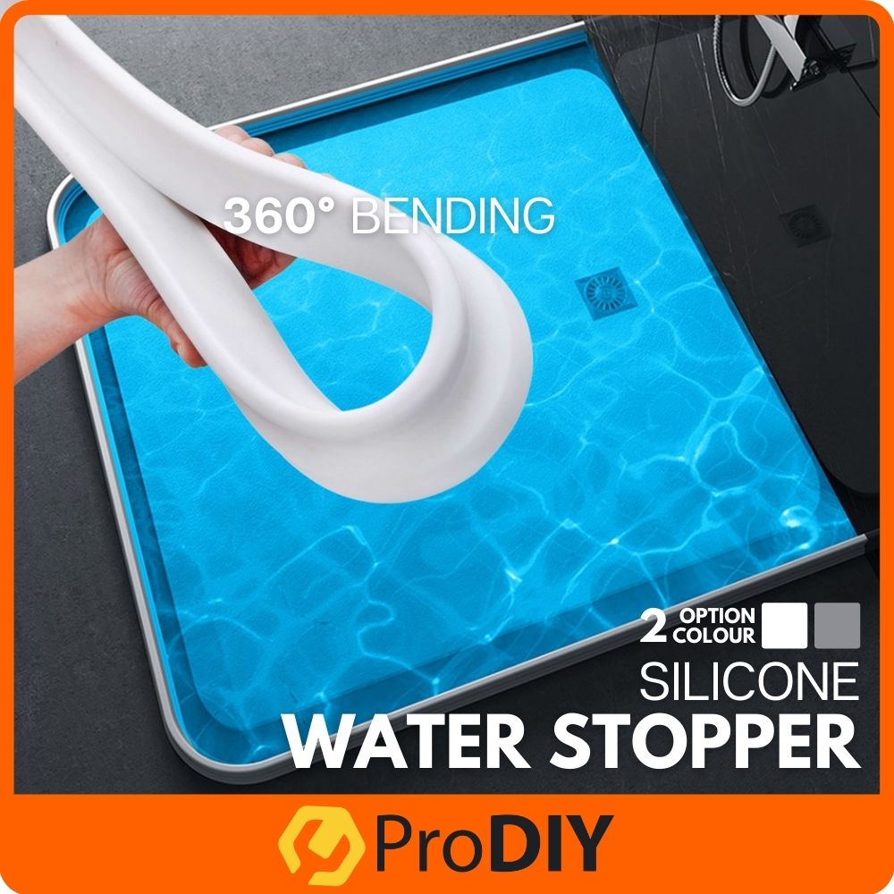 1M Water Stopper Water Retaining Strip Barrier Bathroom Shower Kitchen ...