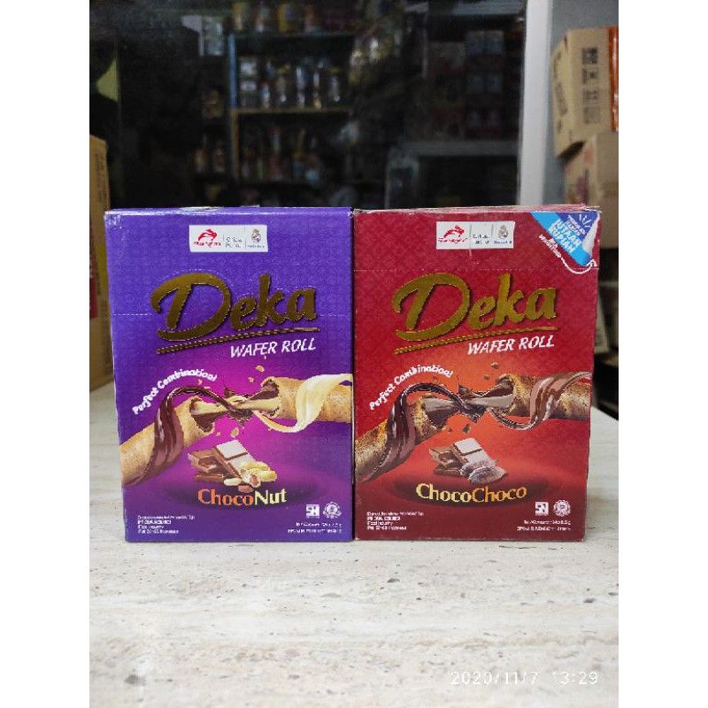 Deka Wafer Roll Choco Nut & Chocolate 1 Box contains 24 Pcs | Shopee ...