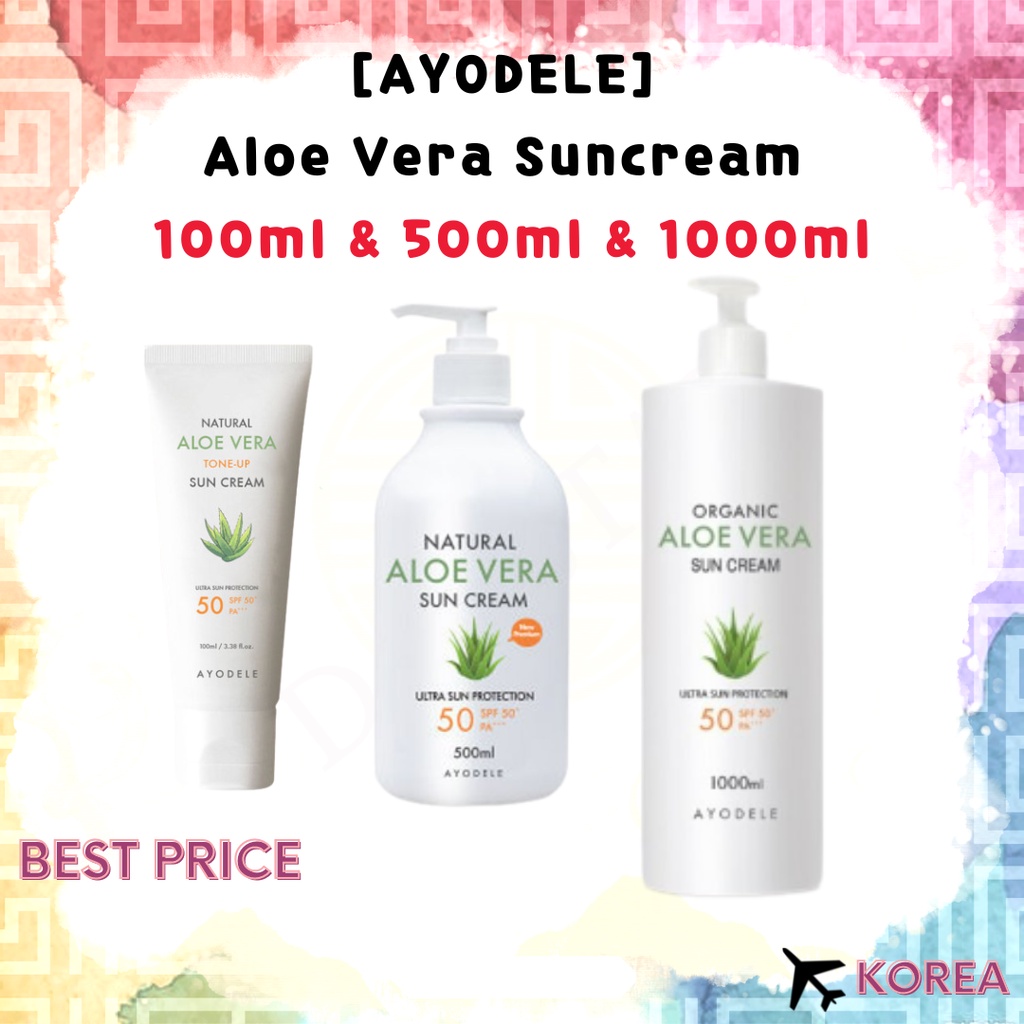 AYODELE Aloe Vera sunblock 100ml & 500ml & 1000ml /sun cream sunscreen ...