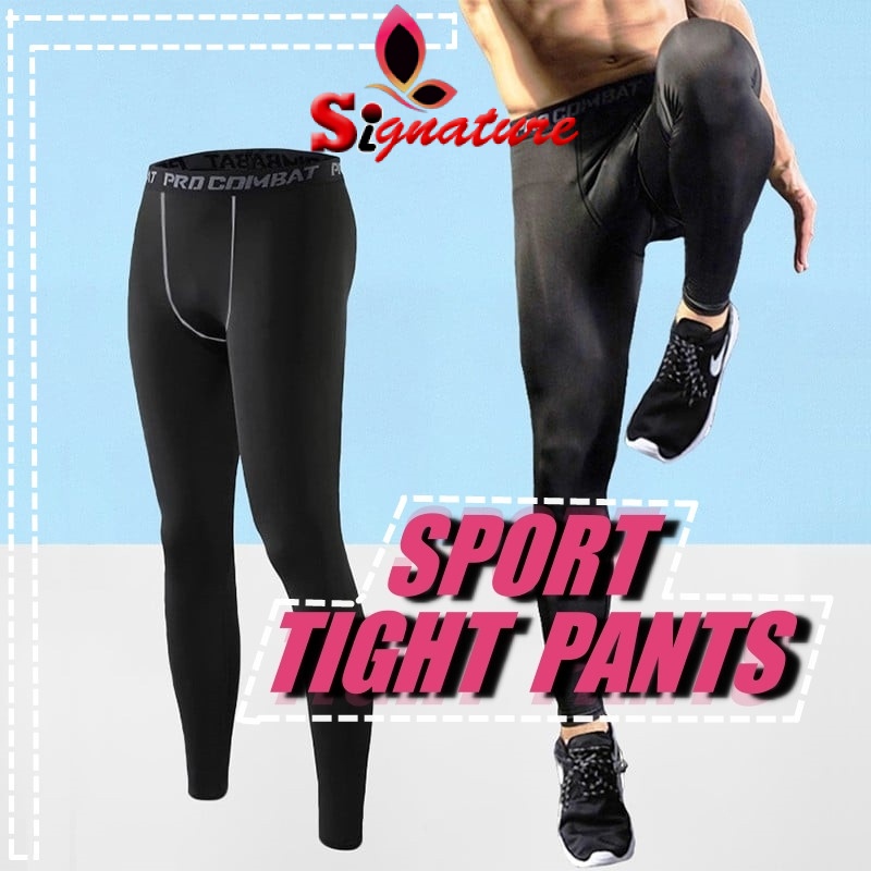 Men Tights Long Pants Compression Fitness Sport Legging Quick Dry Gym ...