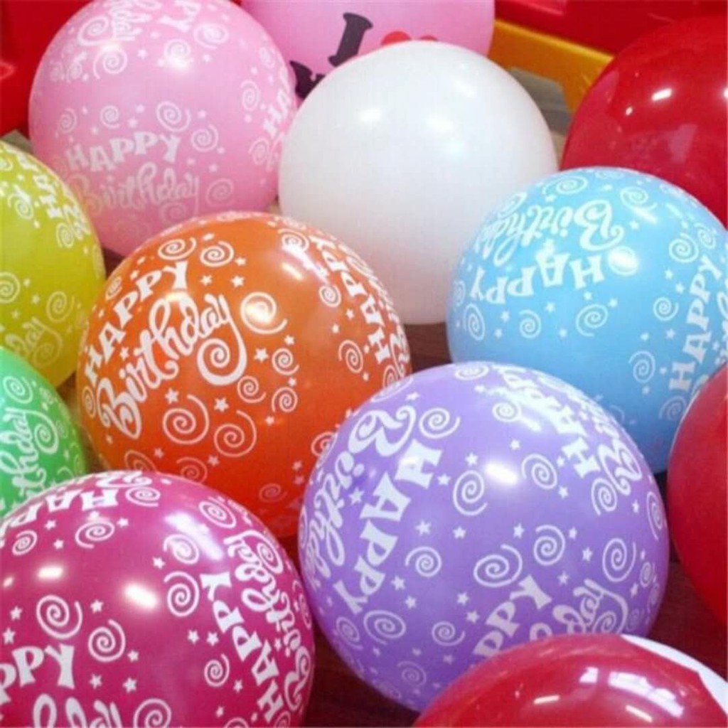 HAPPY BIRTHDAY BALLOONS 100pcs | Shopee Singapore