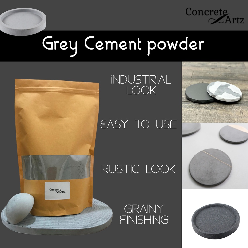 Concrete Artz Crafting Grey Cement Powder for coaster planter base ...