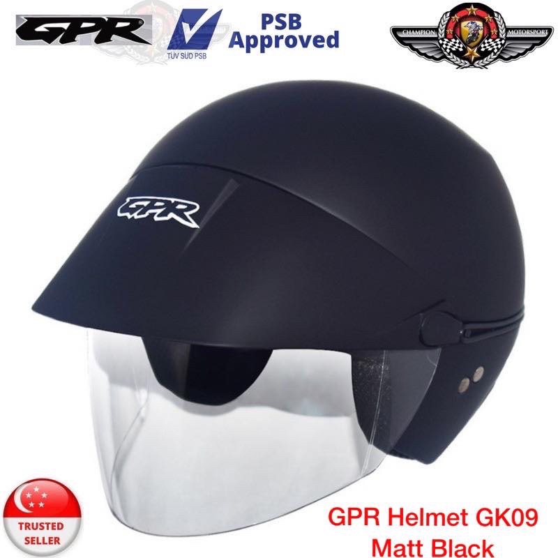 GPR Helmet GK09 Matt Black (PSB Approved) | Shopee Singapore